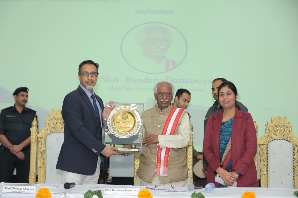 IIM Rohtak Welcomes the Governor of Haryana - Hindustan Saga